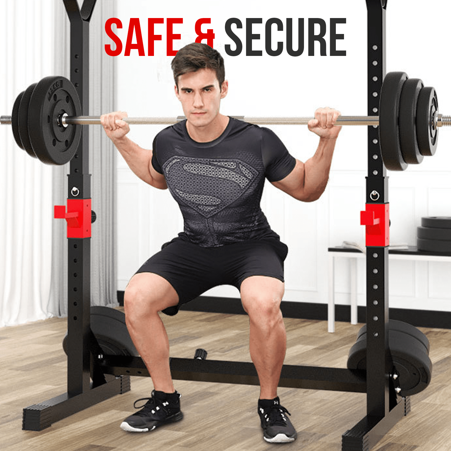 Olympic Weight Plates Barbell Squat Rack Bench Sets | Strongway Gym ...