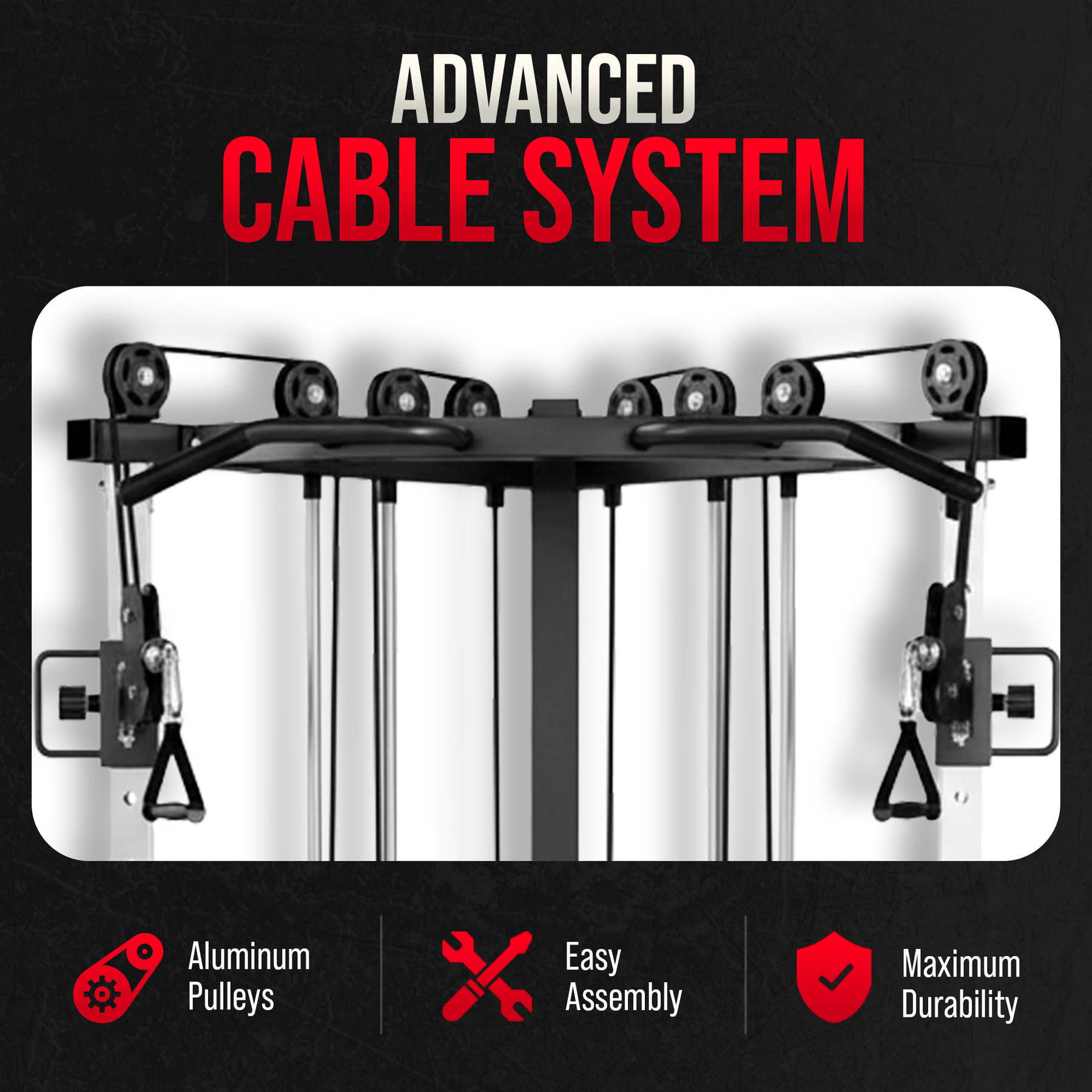 Cable Crossover with Weights | Strongway Gym Supplies