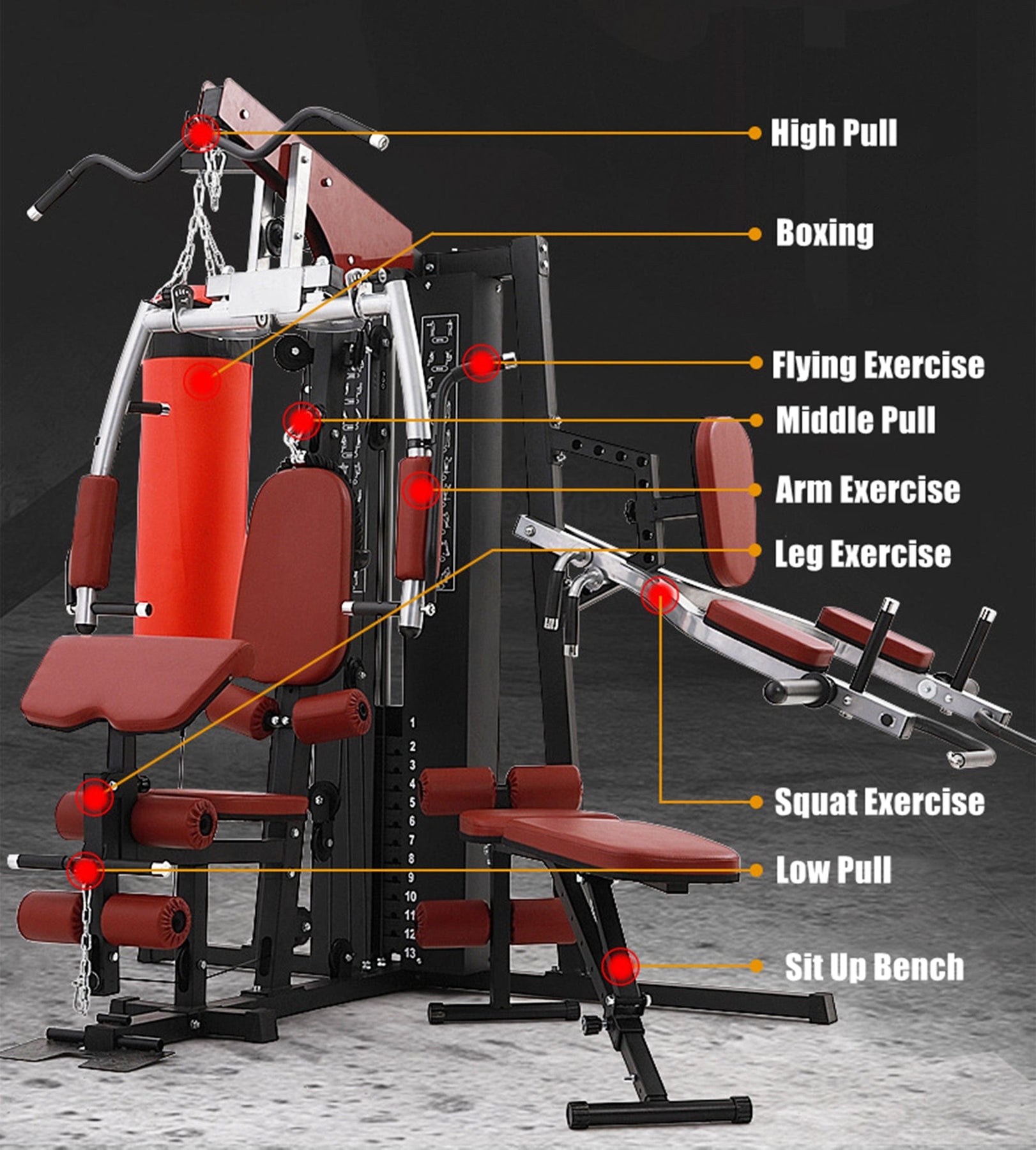 Strongway Multi Gym with Weights – Home Gym Versatility