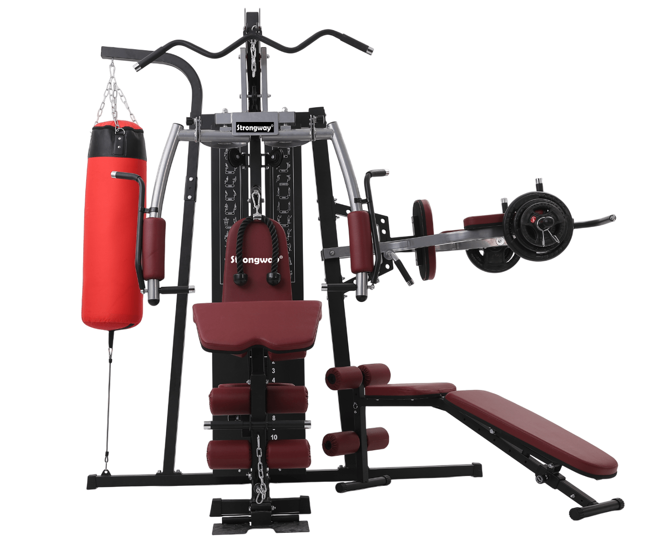 Strongway Multi Gym with Weights – Home Gym Versatility