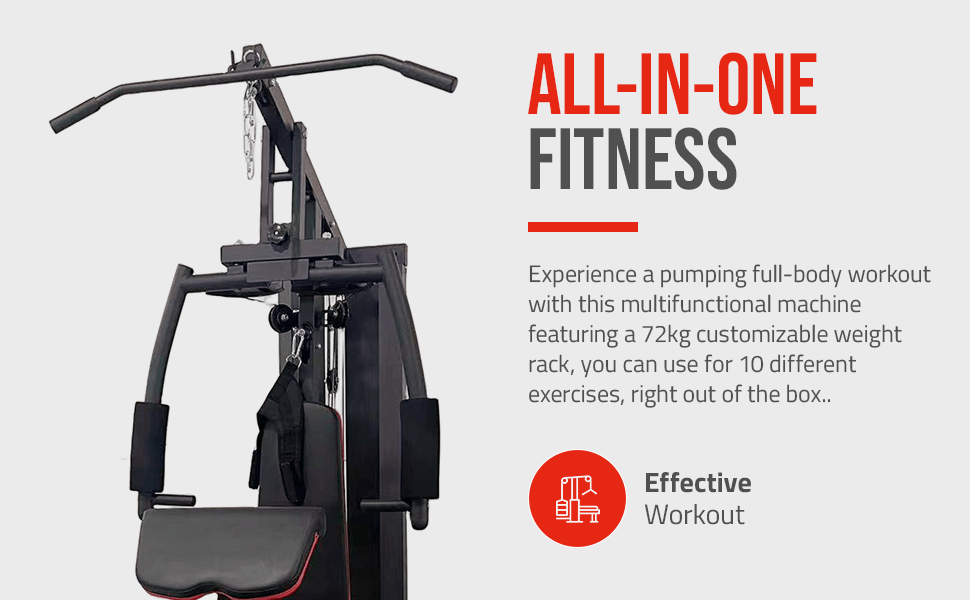 Strongway Multi Gym with Weights - Multifunction Home Gym Machine