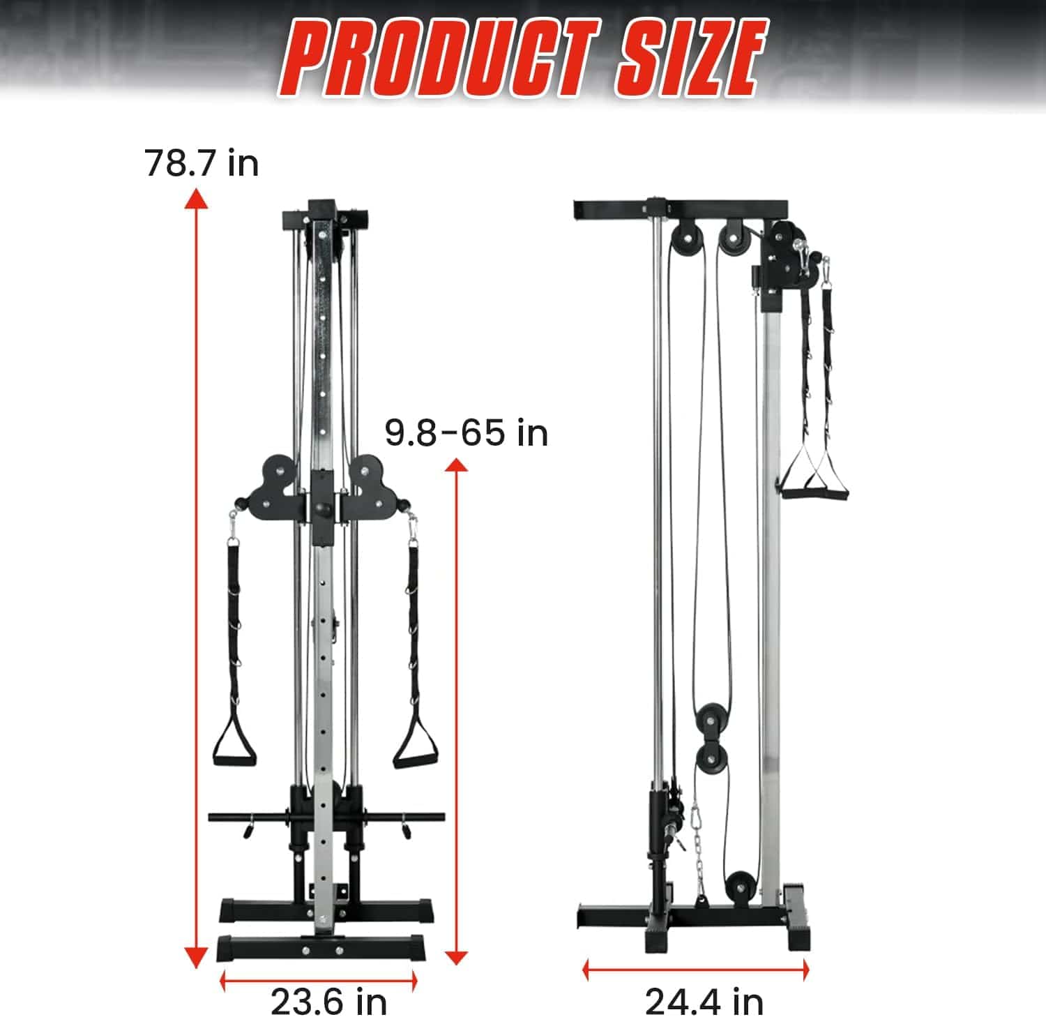 Multi-Gym Squat Rack (Power Cage with Cable Pulley System) | Strongway ...