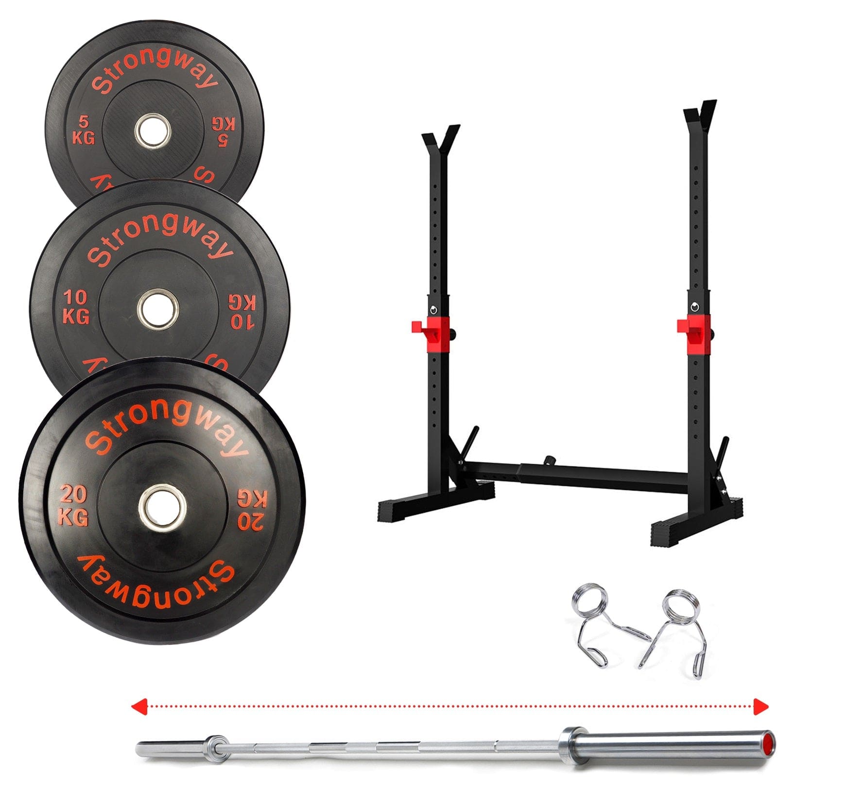 Olympic Weight Plates Barbell Squat Rack Sets | Strongway Gym Supplies
